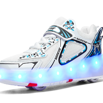 Children Two Wheels Luminous Glowing Sneakers - Led Light Roller Skate