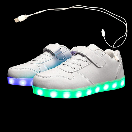 Glowing Night Led Shoes For Kids - White | Led Light Shoes