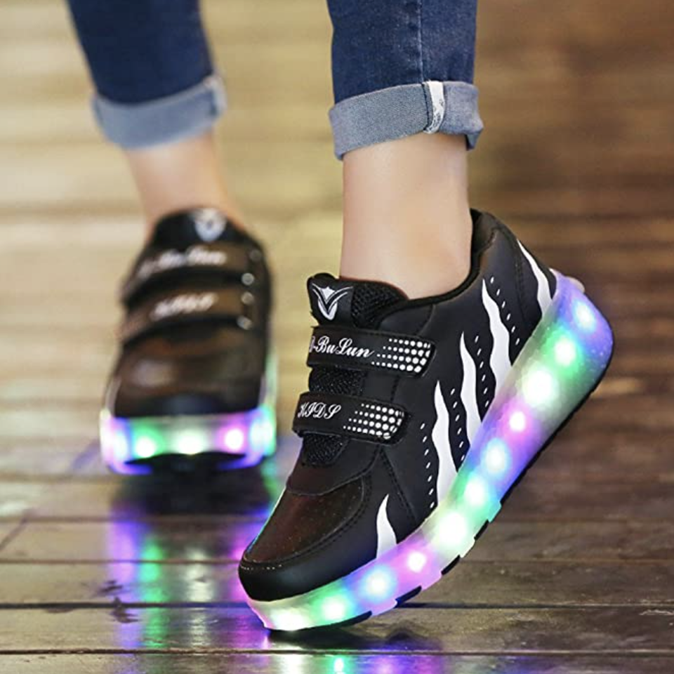 LED Roller Shoes Black | LED Light Shoes