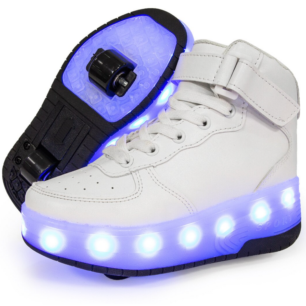 High Top Colorful Led Roller Shoes | Roller High Top Light Up Sneakers