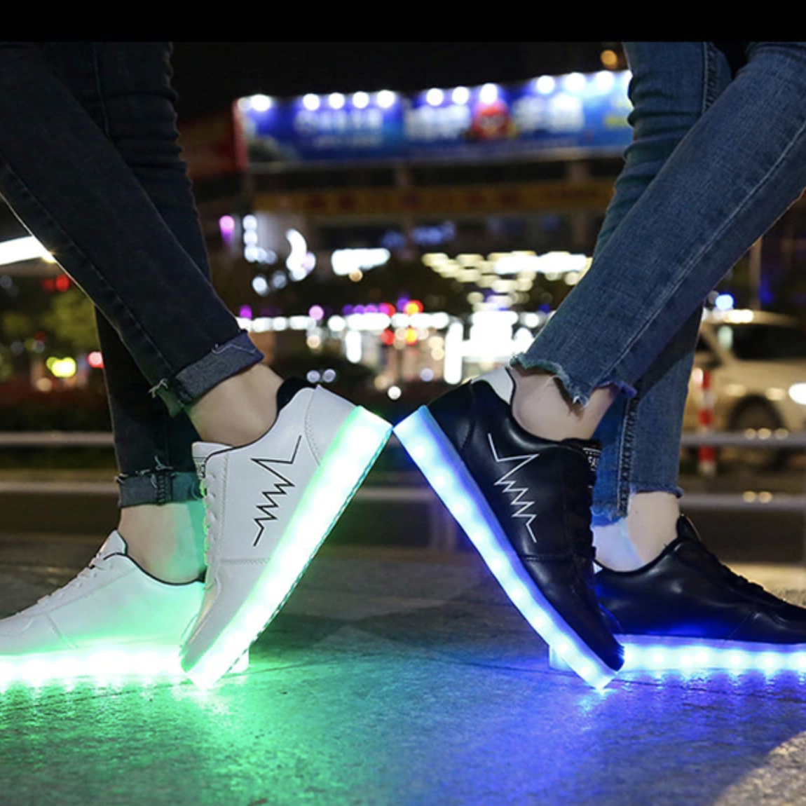 LED Shoes Black Beat | LED Light Shoes